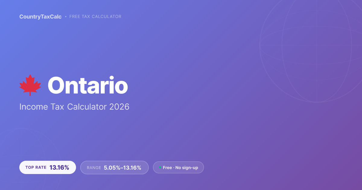 Ontario Income Tax Calculator 2026 | Tax Rates & Brackets