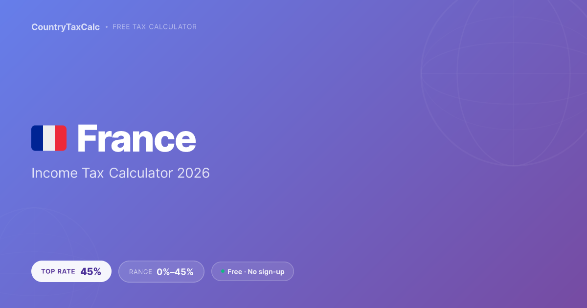 France Income Tax Calculator 2026 | Tax Rates & Brackets