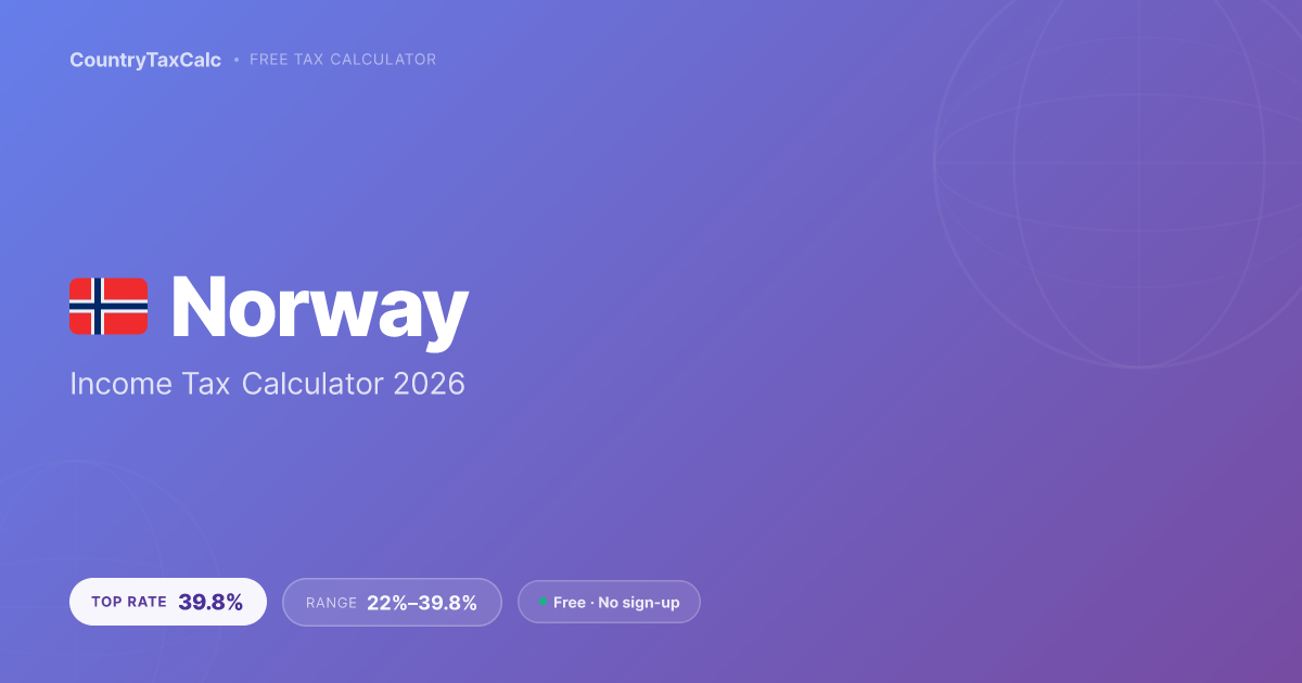 Norway Income Tax Calculator 2026 – Trinnskatt, Trygdeavgift & Take ...