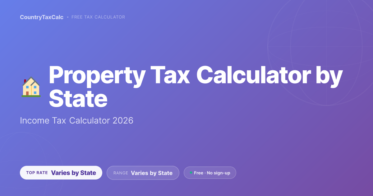 Property Tax Calculator by State 2026: Compare All 50 States (Interactive)